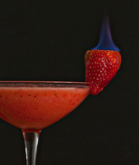 Flaming Strawberry Margarita - National Margarita Day 2024